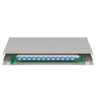 China 12 port sc fiber patch panel,12 Port SC Fiber Optic Patch Panel High Density Optical Distribution and Cable Management Panel for Data Center Telecom Networks for sale