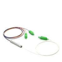 China 2-way optical fiber PLC splitter，1x2 PLC Fiber Optic Splitter 2 Way Passive Optical Splitter Low Insertion Loss for FTTH FTTB FTTC PON Telecom CATV Fiber Network for sale