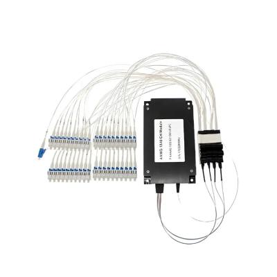 China 64 Channel AWG Module，64 Channel AWG Module Arrayed Waveguide Grating 64CH Optical Multiplexer Demultiplexer for High Density Fiber Communication Network Monitoring for sale