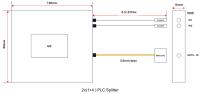 China 2x1x4 Polarization Maintaining PLC Splitter 1260-1650nm Low Insertion Loss for sale