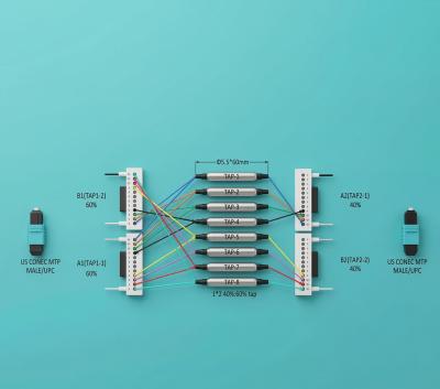 China High Density MPO MTP Fiber TAP Monitoring Device 8CH 16CH 1260-1650nm for sale