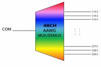 China 48 Channel 100GHz Polarization Maintaining DWDM Multiplexer C-Band AAWG Module for sale