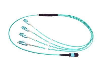 China MPO MTP Harness Cable 12F 24F 48F Low IL Breakout Patch Cord SM MM LSZH OFNP MPO to LC SC FC for Storage Area Network for sale