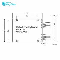 China 4x4 Filter PM Fiber Coupler 1550nm Polarization Maintaining Splitter 25:25:25:25 300mW for sale