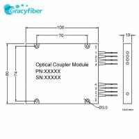 China 4x4 Filter PM FBT Coupler 1550nm 25:25:25:25 Split Ratio Polarization Maintaining Fiber Optic Coupler for EDFA for sale