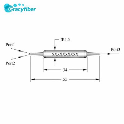 China Polarization Beam Combiner Splitter 1550nm 1260-1620nm PM Fiber Low Loss for sale
