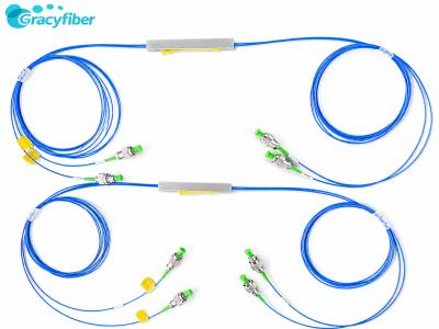 China Low Reflection Loss Fiber Optic Splitter 1x2 1260-1650nm for Fiber Communication Sensing for sale