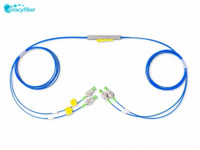 China 2x1x4 Polarization Maintaining PLC Splitter 1260-1650nm Low Insertion Loss for sale