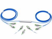 China Polarization Maintaining PLC Splitter 2x4 Channel PM Fiber Optic 1260-1650nm ER 18dB MPO Output for sale