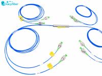China 2Group 1x4 PM PLC Splitter 1260-1650nm ABS Box 100x80x10mm FC/APC to MPO/APC for sale