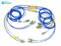 China Low Loss Optical PLC Splitter 1xN 2xN for FTTX PON Networks 1260-1650nm for sale