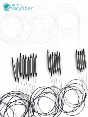 China 1x2 Filter PM Fiber Coupler 1310nm 1/99 Splitting Ratio Steel Tube Panda Fiber 0.9mm Hytrel Tube for sale