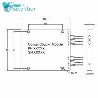 China 850nm 2x2 Polarization Maintaining Fiber Coupler 50/50 Dual Axis PM Coupler for sale