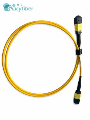 China Polarization Maintaining PM MPO Branch Patch Cord Low Insertion Loss Breakout Fiber Optic Cable for sale