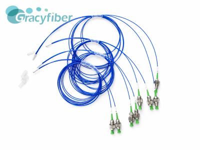 China 14CH PM Fiber Array 127μm Pitch 0° Flat Quartz Block High ER 25dB PMFA Slow Axis Alignment for sale