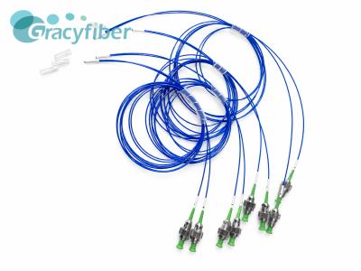 China 16 Channel Polarization Maintaining Fiber Array 127μm Pitch 8 Degree APC Low IL 0.3dB for sale