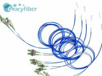 China 8CH PM Fiber Array 250μm Pitch 0° Flat Quartz Block Corning PM1550 Slow Axis Aligned High ER 25dB for sale
