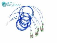 China 8CH PM Fiber Array 250μm Pitch 0° Flat Quartz Block Corning PM1550 Slow Axis Aligned High ER 25dB for sale