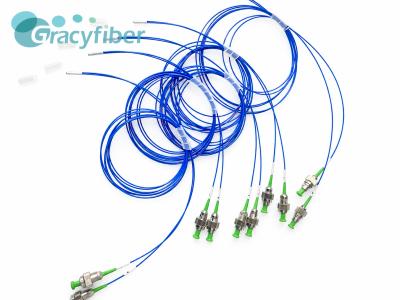 China Gracyfiber 8CH PM Fiber Array 127μm Pitch 8° Angle Quartz Block Corning PM630-HP Slow Axis Key High ER 18dB FC/APC for sale