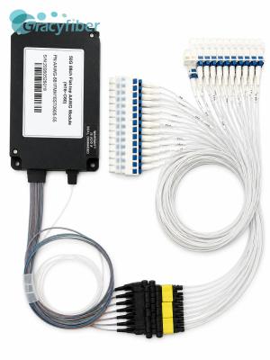 China 48 Channel 100GHz Flat Top DWDM AAWG Module C15 C62 Low Insertion Loss LC UPC Fiber Optic Multiplexer for sale