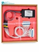 China 40 Channel 100GHz Flat Top DWDM AAWG Module C16 C55 FC APC Fiber Optic Multiplexer Demultiplexer for sale
