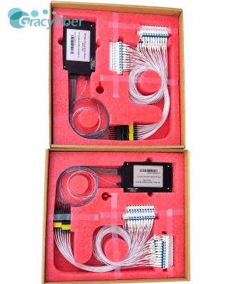 China 40 Channel 100GHz Flat Top DWDM AAWG Module Low Insertion Loss LC UPC Fiber Optic Multiplexer Demultiplexer for sale