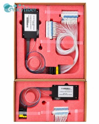 China 40CH 100G DWDM AAWG Module Flat Top C16 C55 Fiber Optic Mux Demux Low Insertion Loss FC APC for sale