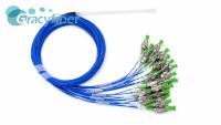 China 32 Channel PM Fiber Array Polarization Maintaining 127um Pitch for Silicon Photonics Optical Coupling for sale