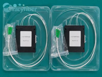 China 1310 1490 1550nm FWDM Module 2CH Fiber Optic Filter Low Insertion Loss High Isolation for PON FTTx CATV for sale