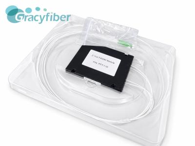 China 1550nm 1625nm 2CH Mux Demux WDM Module Low Insertion Loss 1.5dB Fiber Optic Filter for Optical Monitoring for sale