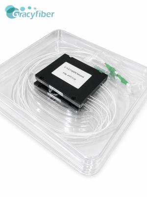 China 1x2 FWDM 1260-1620nm Pass Band 5.5x60mm Steel Tube Package SC/APC LC/PC for sale