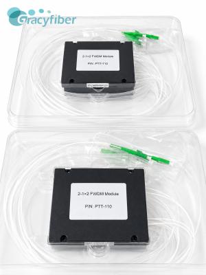 China 12 Channel 1x2 FWDM Module 1650nm Reflect 1260-1620nm Pass MPO APC LC APC ABS Box for sale