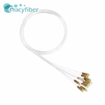 China Single Fiber Capillary Pigtail 1260-1350nm AR Coated 8 Degree Polished Fiber Stub High Return Loss for sale