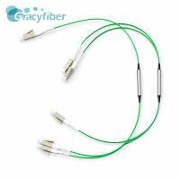 China 1x2 Tap WDM MM T30 R70 Multimode Fiber Coupler 850 950nm OM5 Corning Fiber LC UPC for Optical Monitoring for sale