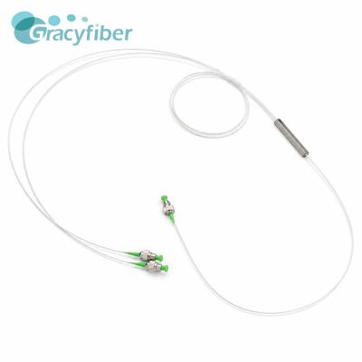 China Polarization Maintaining 1x2 PLC Splitter PM1310 Panda Fiber FC APC Low Loss High Extinction Ratio for Optical Instrument for sale