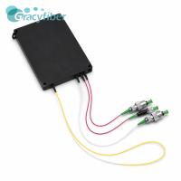 China 1550nm Single Mode Cascaded FBT Coupler Module 5 95 and 50 50 G657A1 Fiber FC APC Custom Path Matched ABS Box for sale