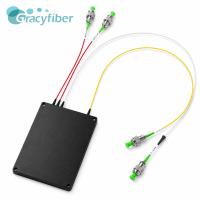 China 1550nm Single Mode Cascaded FBT Coupler Module 5 95 and 50 50 G657A1 Fiber FC APC Custom Path Matched ABS Box for sale