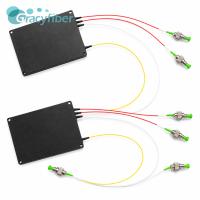 China 1550nm Single Mode Cascaded FBT Coupler Module 5 95 and 50 50 G657A1 Fiber FC APC Custom Path Matched ABS Box for sale