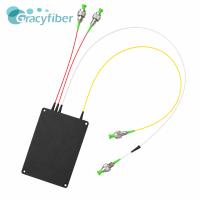 China 1550nm Single Mode Cascaded FBT Coupler Module 5 95 and 50 50 G657A1 Fiber FC APC Custom Path Matched ABS Box for sale