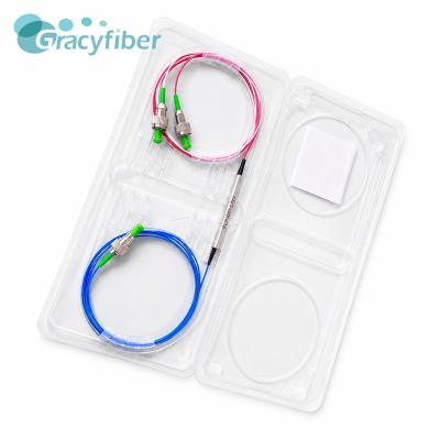 China High Isolation 1650nm Fiber Circulator Dual Stage 3 Port FC APC 900um Loose Tube for Optical Communication System for sale