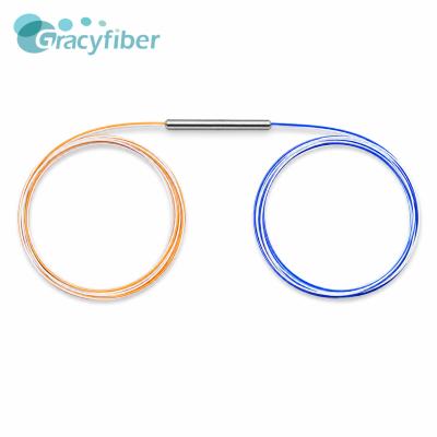 China 2x2 5/95 FBT Fiber Coupler Corning 1060 200kpsi Fiber Low Insertion Loss Low PDL Connectorless Custom Package，Passive Optical Components Manufacturer for sale