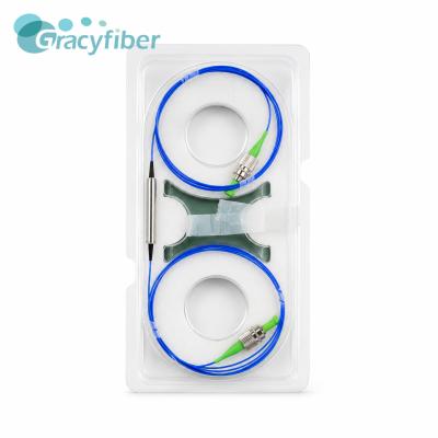 China 1550nm Dual Stage PM Fiber Isolator 500mW Corning PM1550 Slow Axis High Isolation Low Loss FC APC Steel Tube，Passive Optical Components for sale