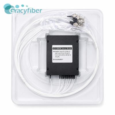 China Custom 8CH MWDM Mux 1271.5–1341.5nm 1m Pigtail FC UPC 100 Percent 3D Inspected Connectors for sale