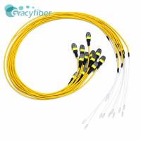China 8CH Lidless Single Mode Fiber Array 250um Pitch A0 Degree Corning SMF-28e to 12F MTP APC Female Connector for sale