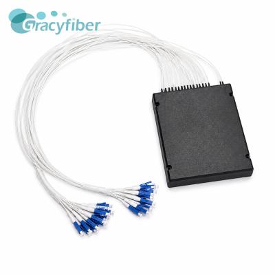 China 16CH CWDM Mux&Demux Module, 1270–1610 nm with LC/UPC and 140 × 115 × 18 mm ABS Box,16CH CWDM Mux&Demux Module 1270~1610nm，16 Port，ABS box(140*115*18mm)，0.6m with 0.9mm White Tube color for sale