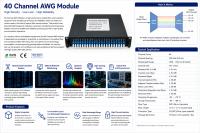 China 40 Channel AWG Module，40 Channel AWG Module Arrayed Waveguide Grating Optical Mux Demux Low Insertion Loss High Isolation for Fiber Optic Networks for sale