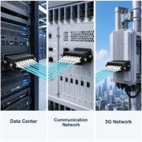 China multi channel fiber optic connector,Multi Channel Fiber Optic Connector High Density Optical Interconnect for Data Center Telecom and Communication Networks for sale