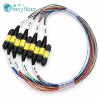 China 32F 4×MPO-12/APC Elite Male to 4×MPO-12/APC Elite Male Type B Single-Mode Fiber Assembly for sale