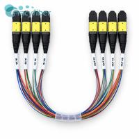 China 4× MPO-12/APC Male to 4× MPO-12/APC Male 32F G657A1 Type B Cable Assembly for sale