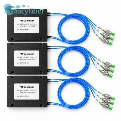 China PM Combiner 1310nm 2x1 Polarization Maintaining Fiber for sale
